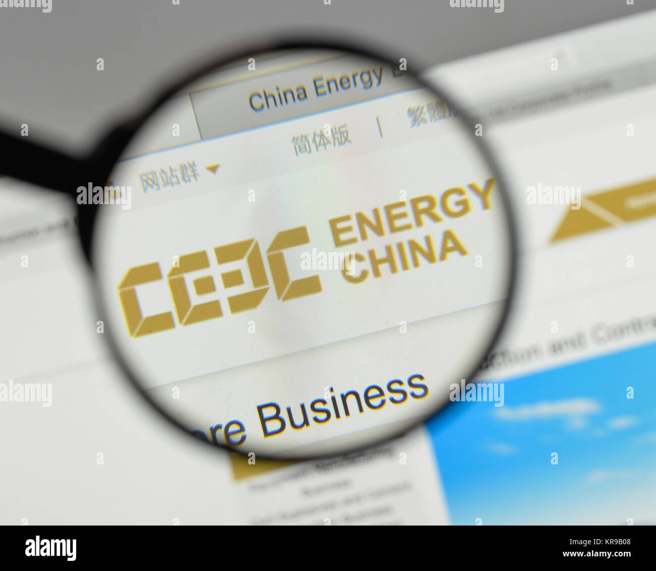 Milan, Italy - August 10, 2017: China Energy Engineering Group logo on ...