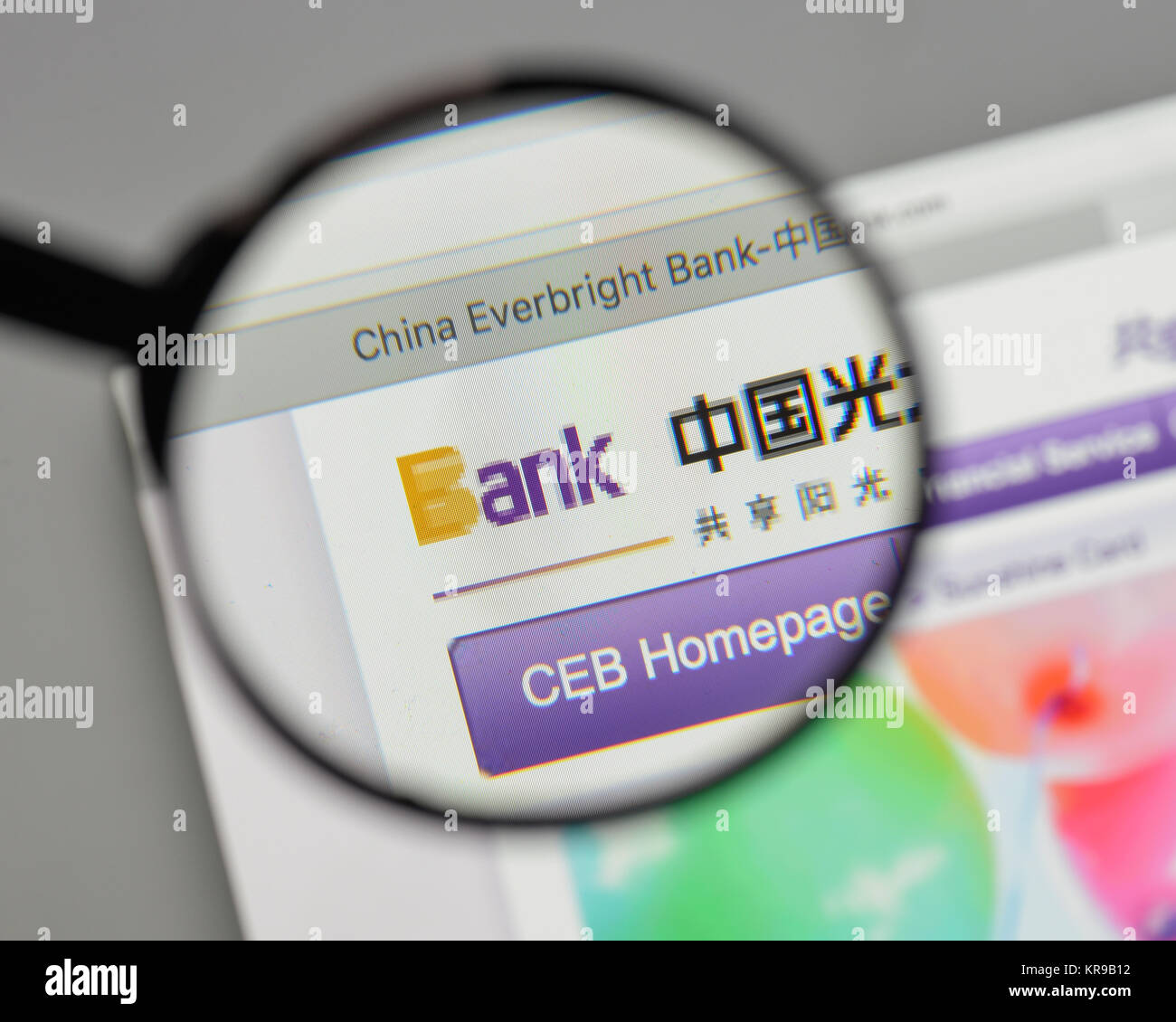 Milan, Italy - August 10, 2017: China Everbright Bank logo on the ...
