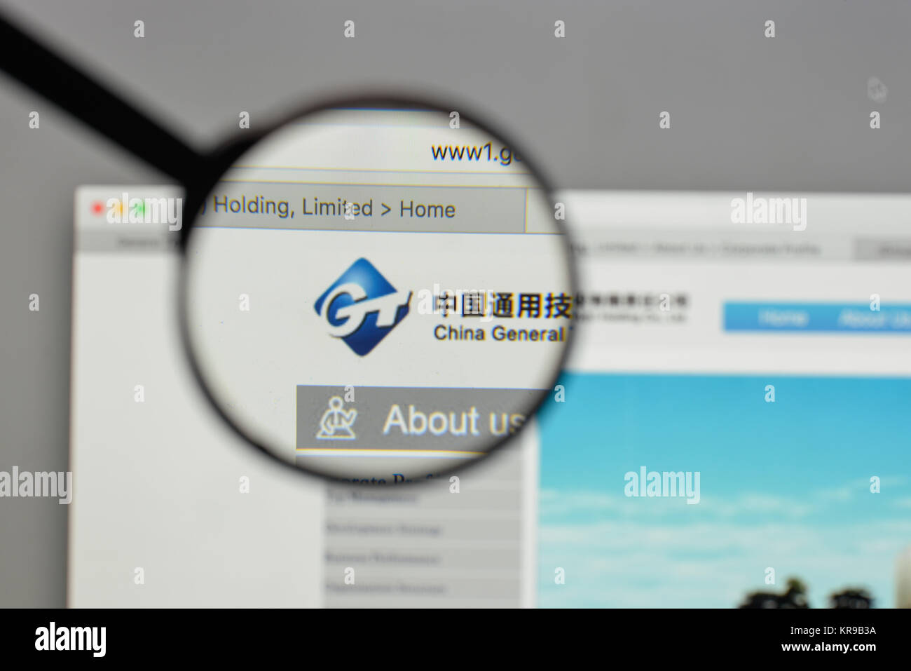 Milan, Italy - August 10, 2017: China General Technology logo on the ...