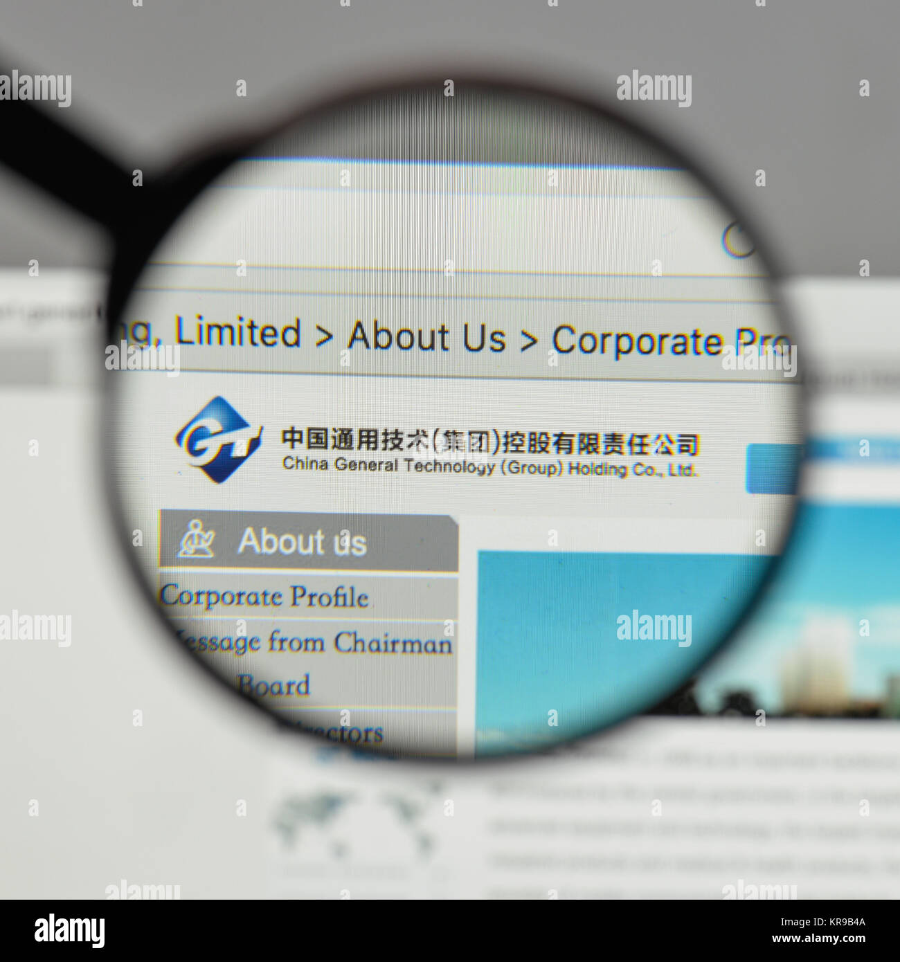 Milan, Italy - August 10, 2017: China General Technology logo on the ...