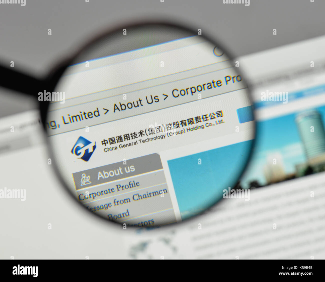 Milan, Italy - August 10, 2017: China General Technology logo on the ...