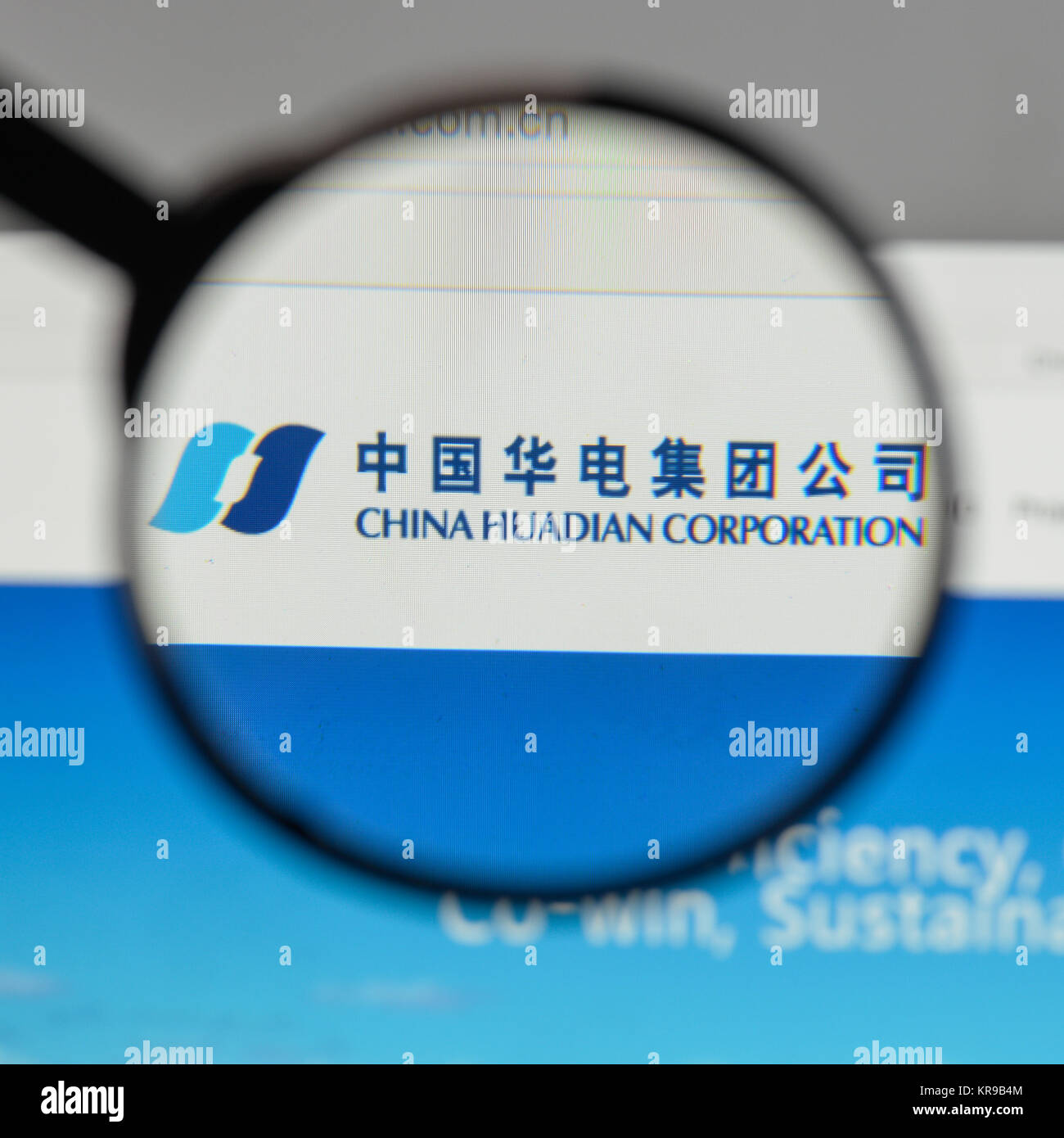 Milan, Italy - August 10, 2017: China Huadian logo on the website ...