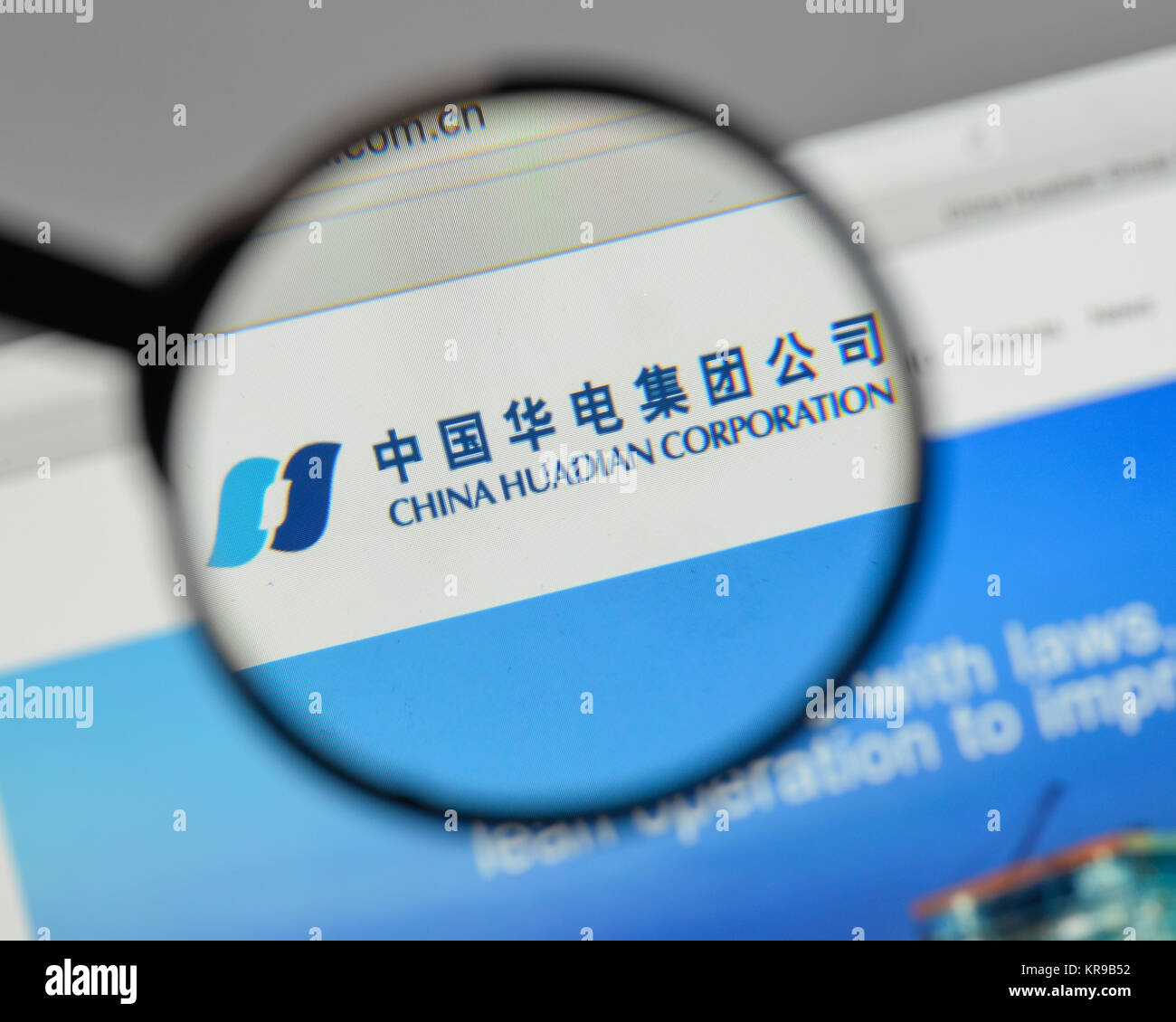 Milan, Italy - August 10, 2017: China Huadian logo on the website ...