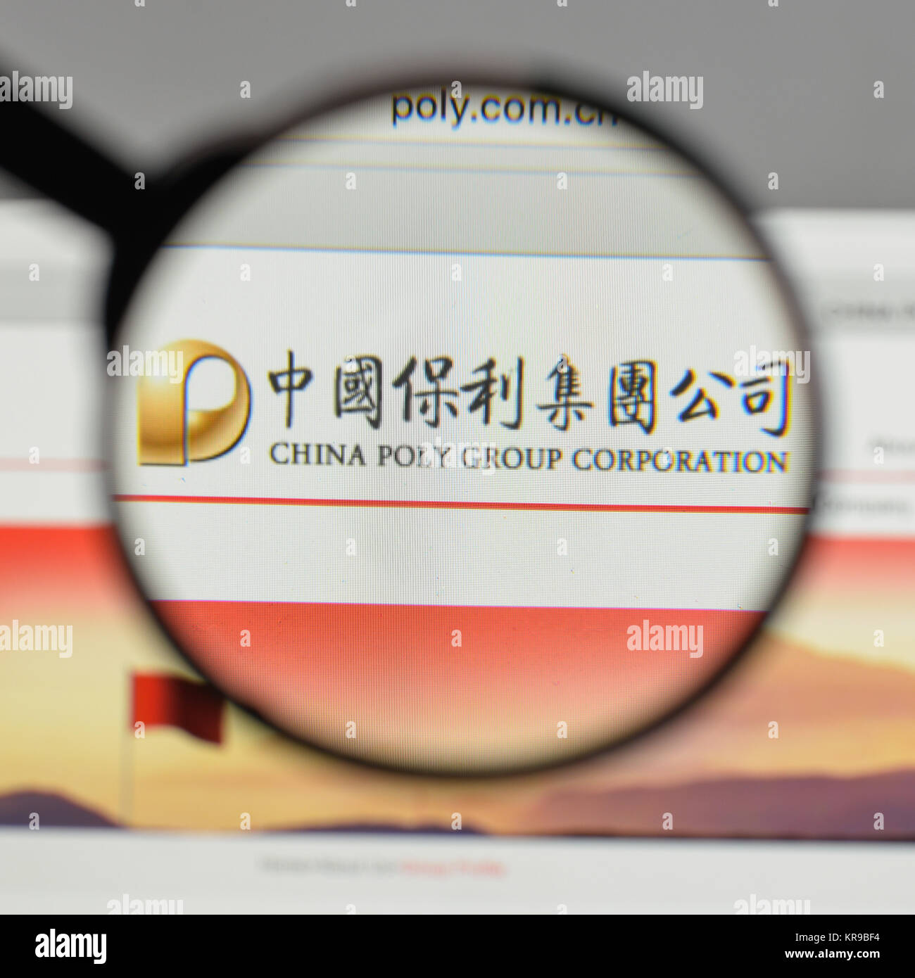 Milan, Italy - August 10, 2017: China Poly Group logo on the website ...
