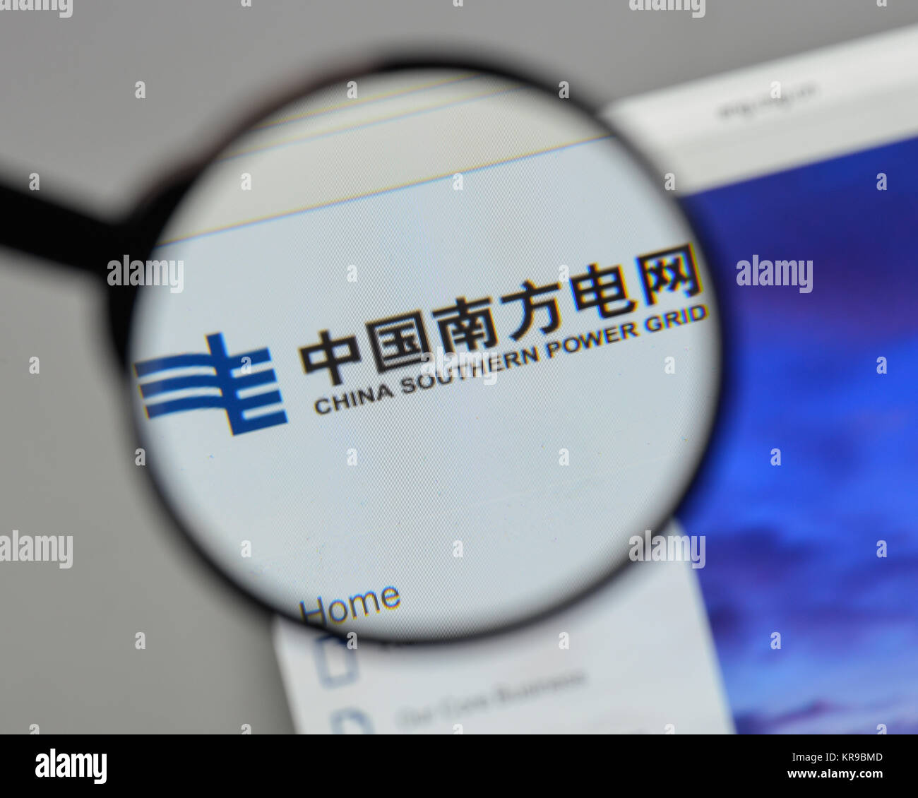 Milan, Italy - August 10, 2017: China Southern Power Grid logo on the ...