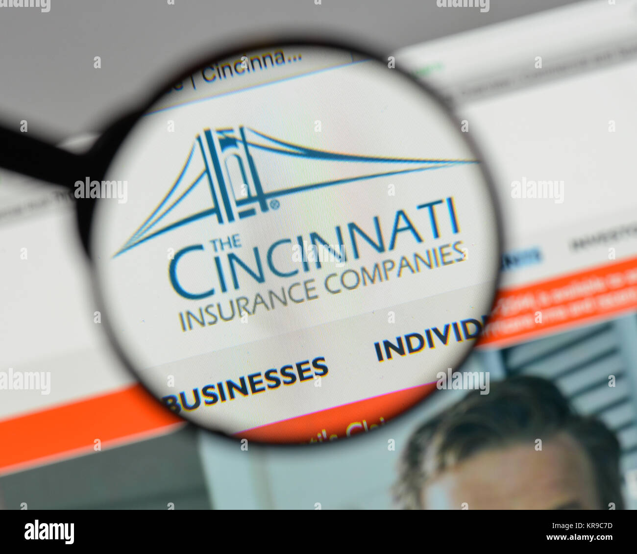 Milan, Italy - August 10, 2017: Cincinnati Financial logo on the ...