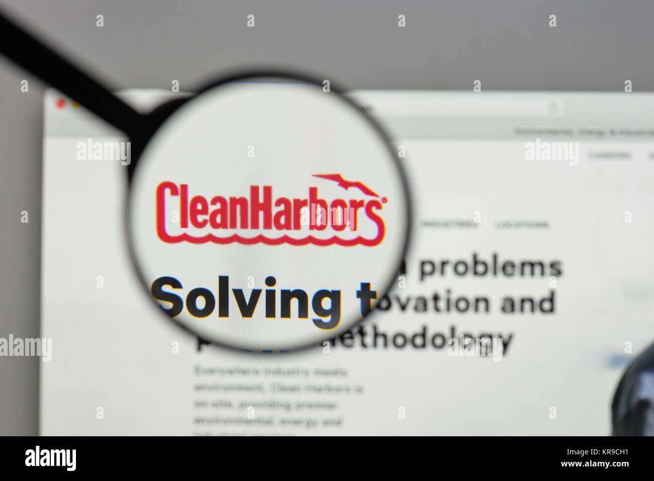 Milan, Italy - August 10, 2017: Clean Harbors logo on the website ...