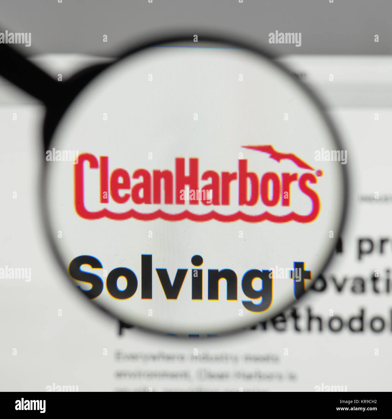 Milan, Italy - August 10, 2017: Clean Harbors logo on the website ...