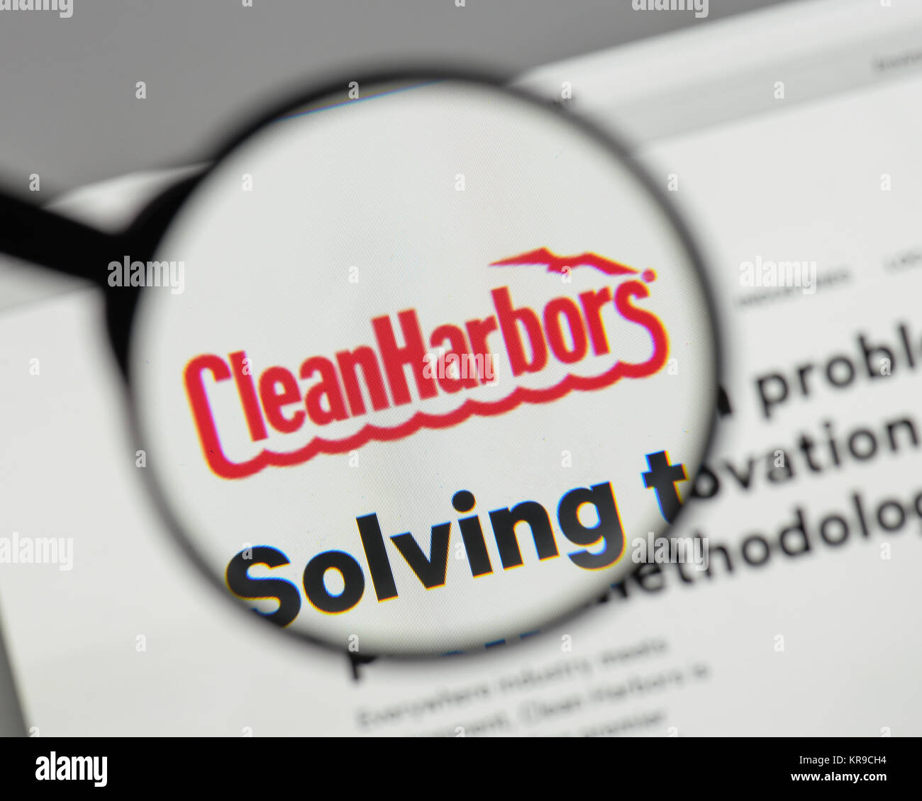 Milan, Italy - August 10, 2017: Clean Harbors logo on the website ...