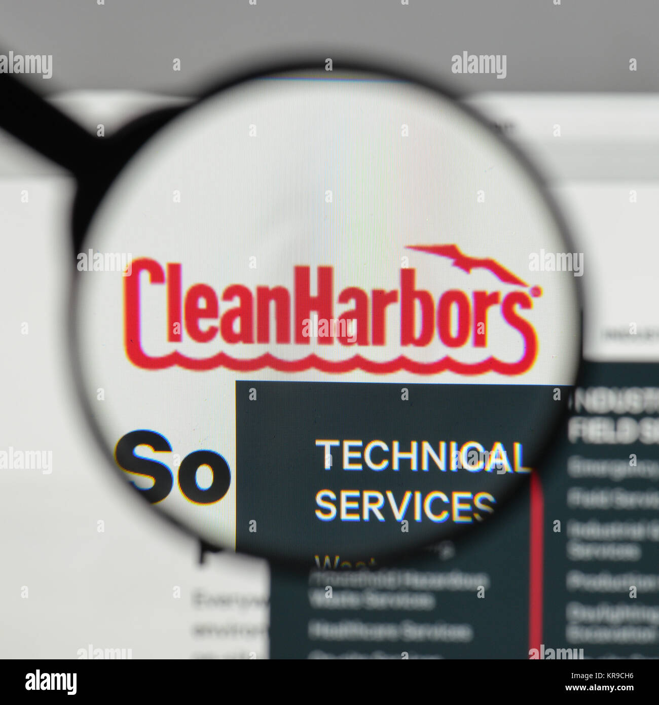 Milan, Italy - August 10, 2017: Clean Harbors logo on the website ...