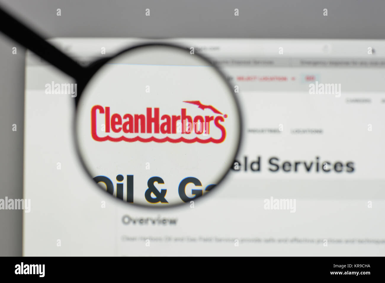 Milan, Italy - August 10, 2017: Clean Harbors logo on the website ...