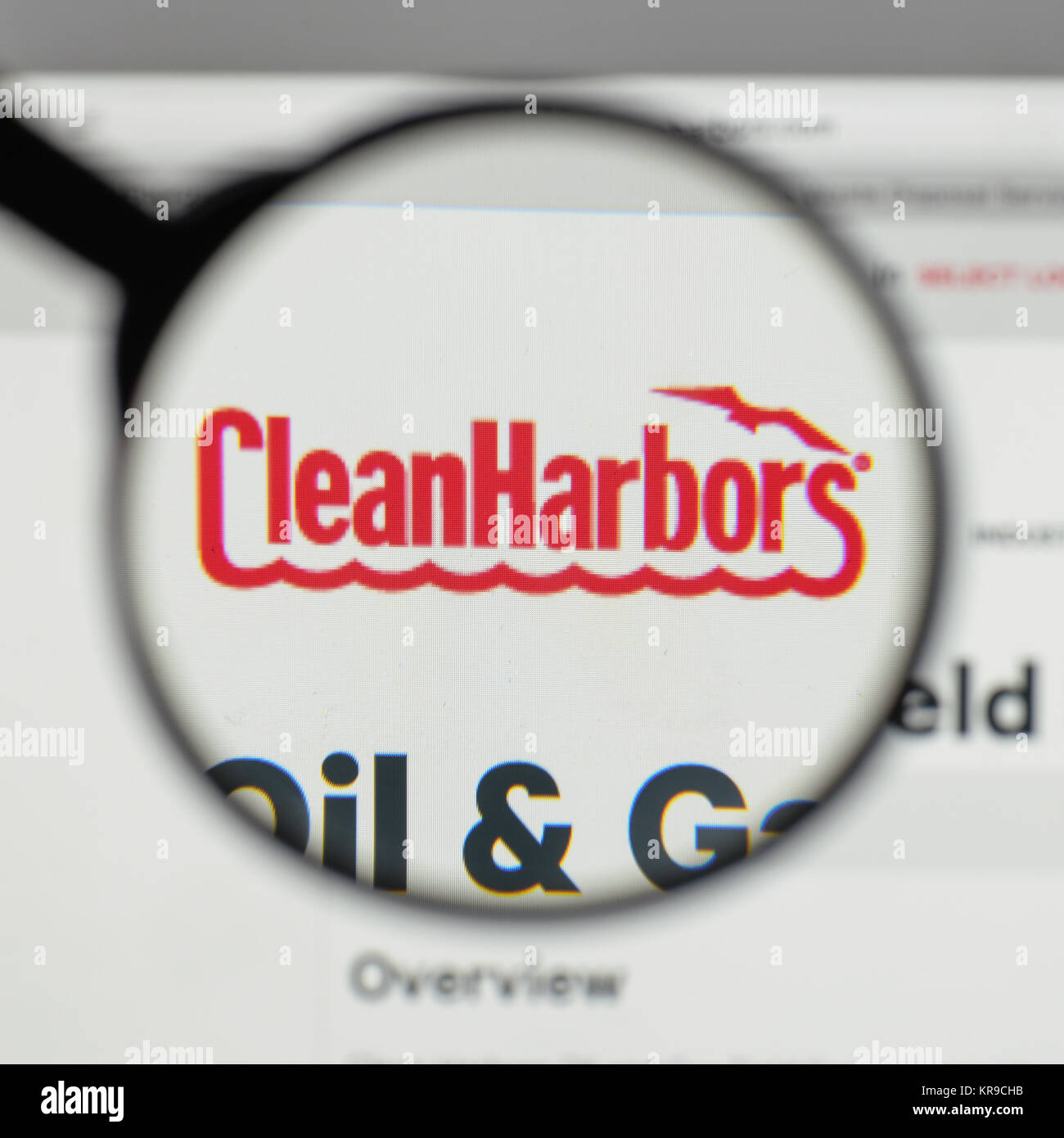 Milan, Italy - August 10, 2017: Clean Harbors logo on the website ...