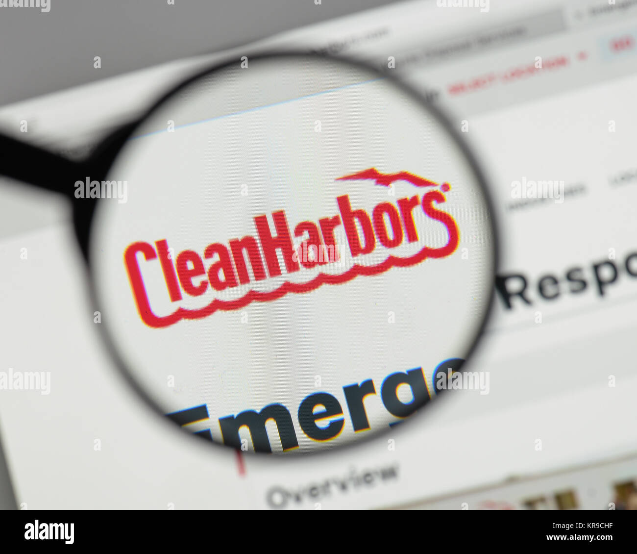 Milan, Italy - August 10, 2017: Clean Harbors logo on the website ...