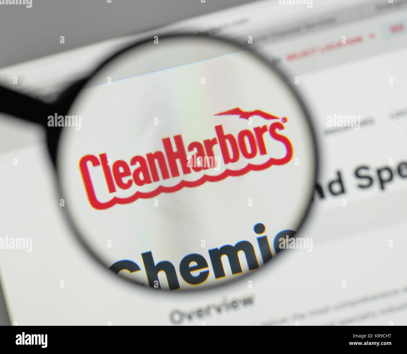 Milan, Italy - August 10, 2017: Clean Harbors logo on the website ...