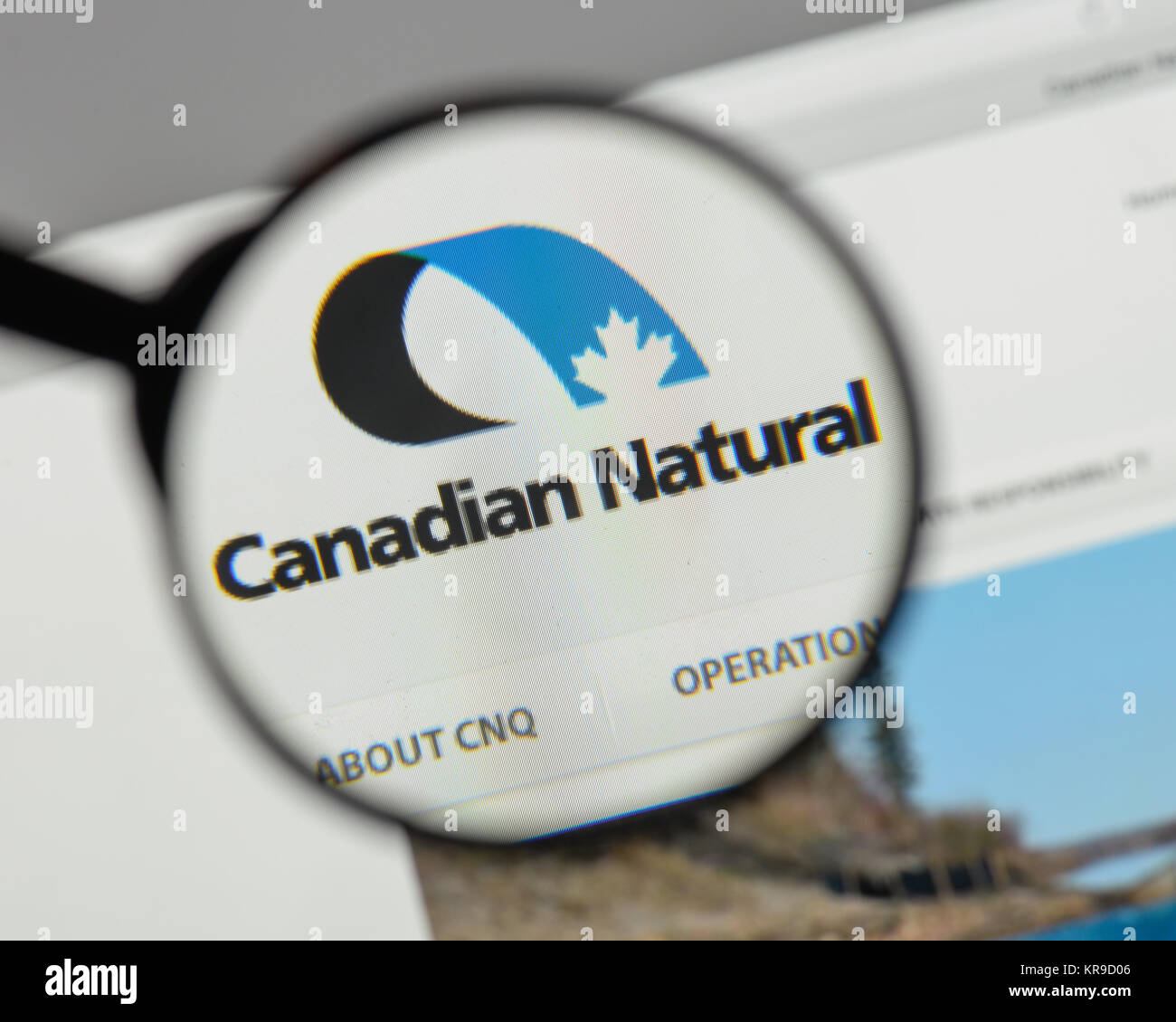 Milan, Italy - August 10, 2017: CNRL logo on the website homepage Stock ...