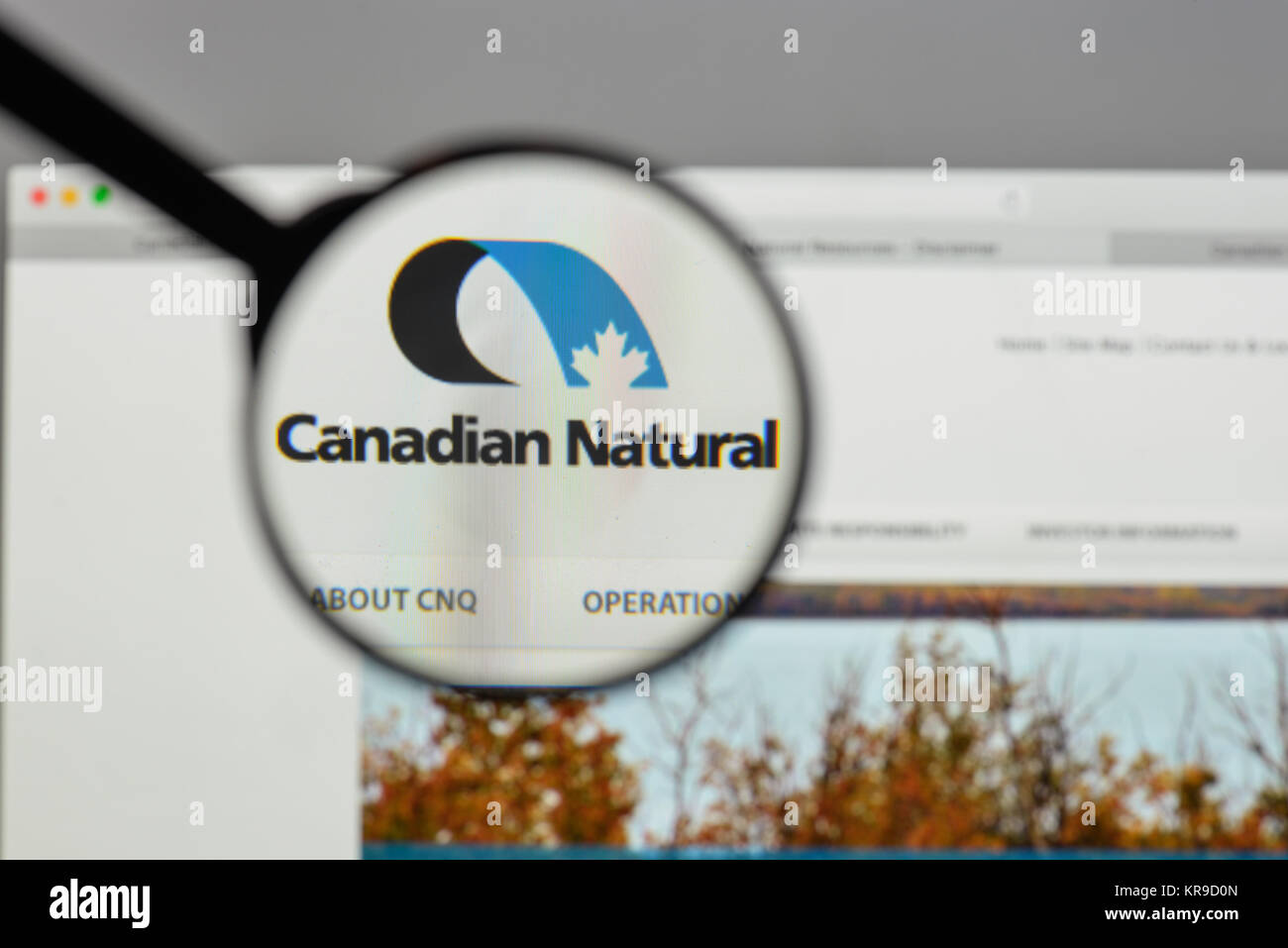 Milan, Italy - August 10, 2017: CNRL logo on the website homepage Stock ...