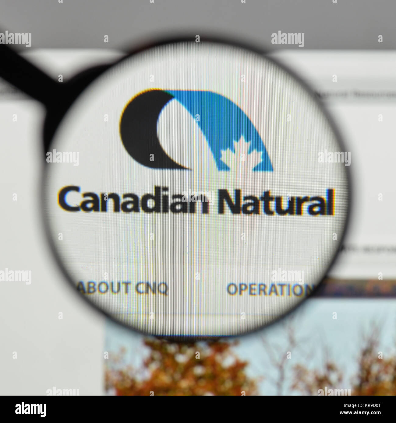 Milan, Italy - August 10, 2017: CNRL logo on the website homepage Stock ...