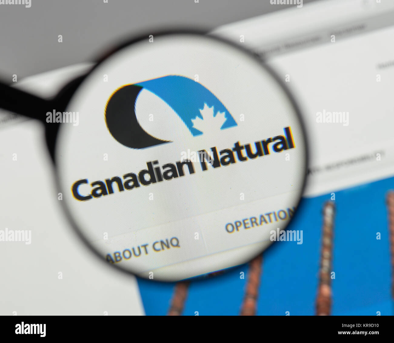 Milan, Italy - August 10, 2017: CNRL logo on the website homepage Stock ...