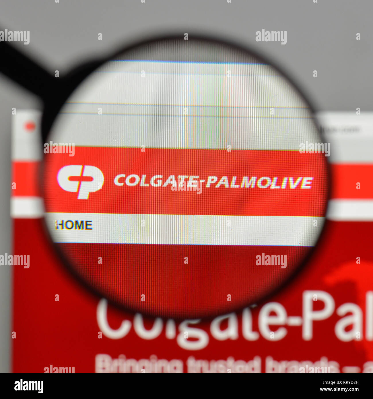 Milan, Italy - August 10, 2017: Colgate-Palmolive logo on the website ...