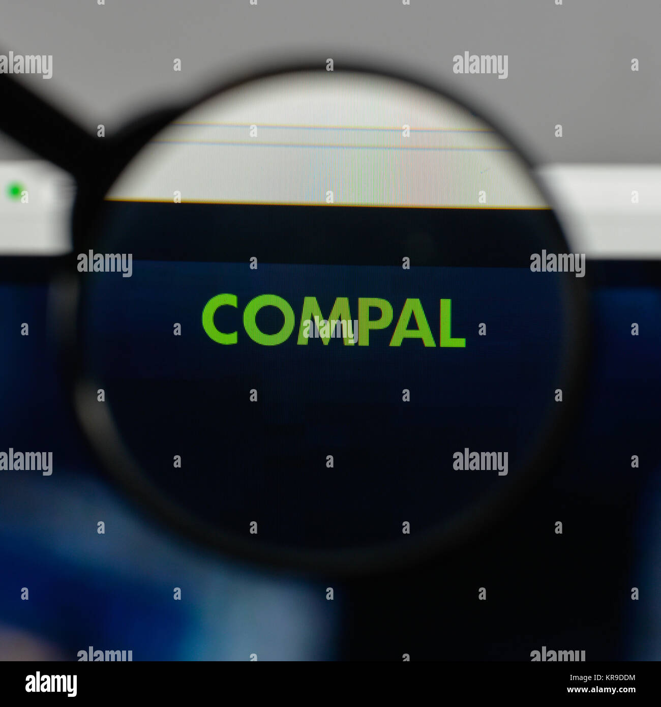 Milan, Italy - August 10, 2017: Compal Electronics logo on the website ...