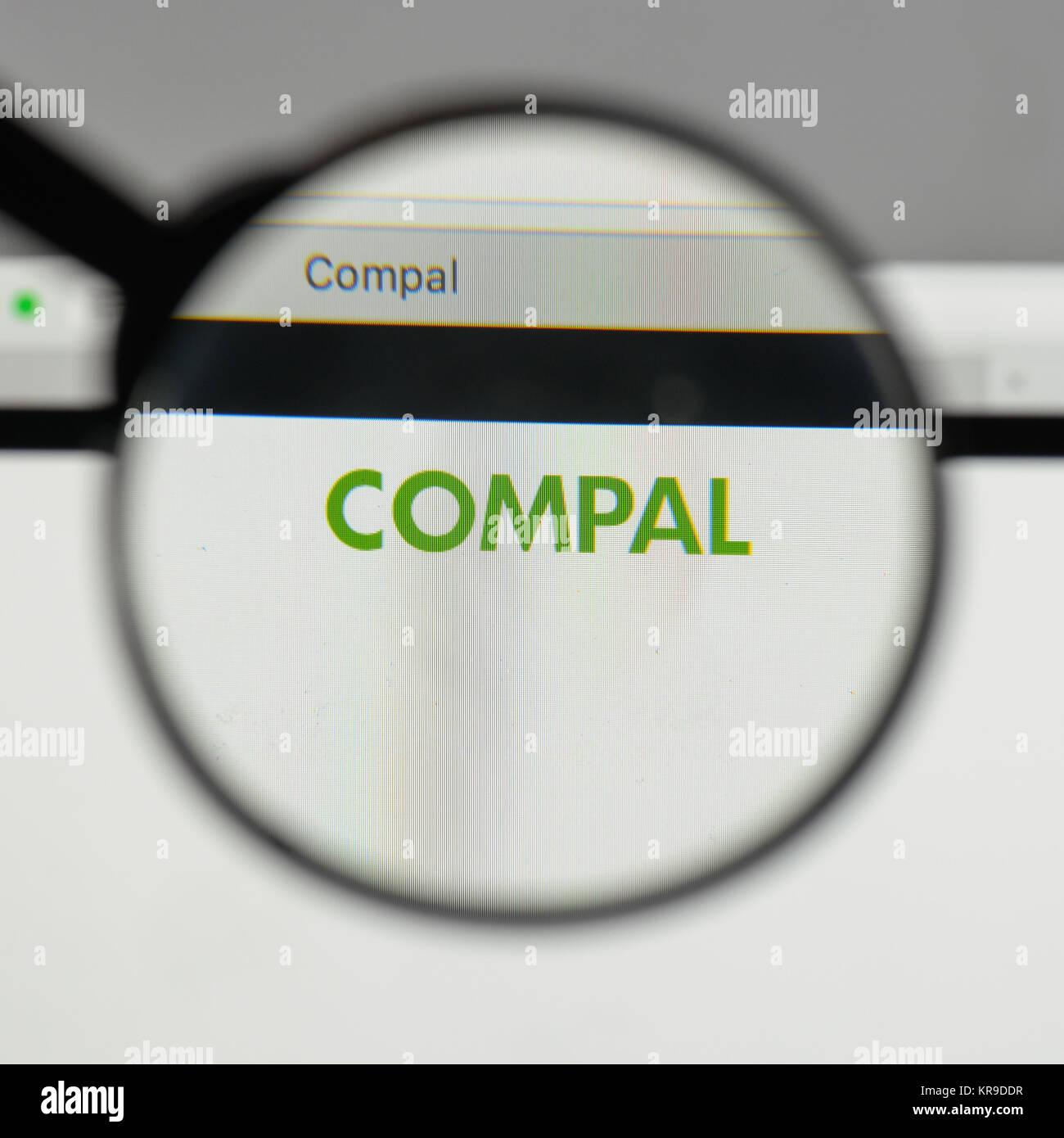 Milan, Italy - August 10, 2017: Compal Electronics logo on the website ...