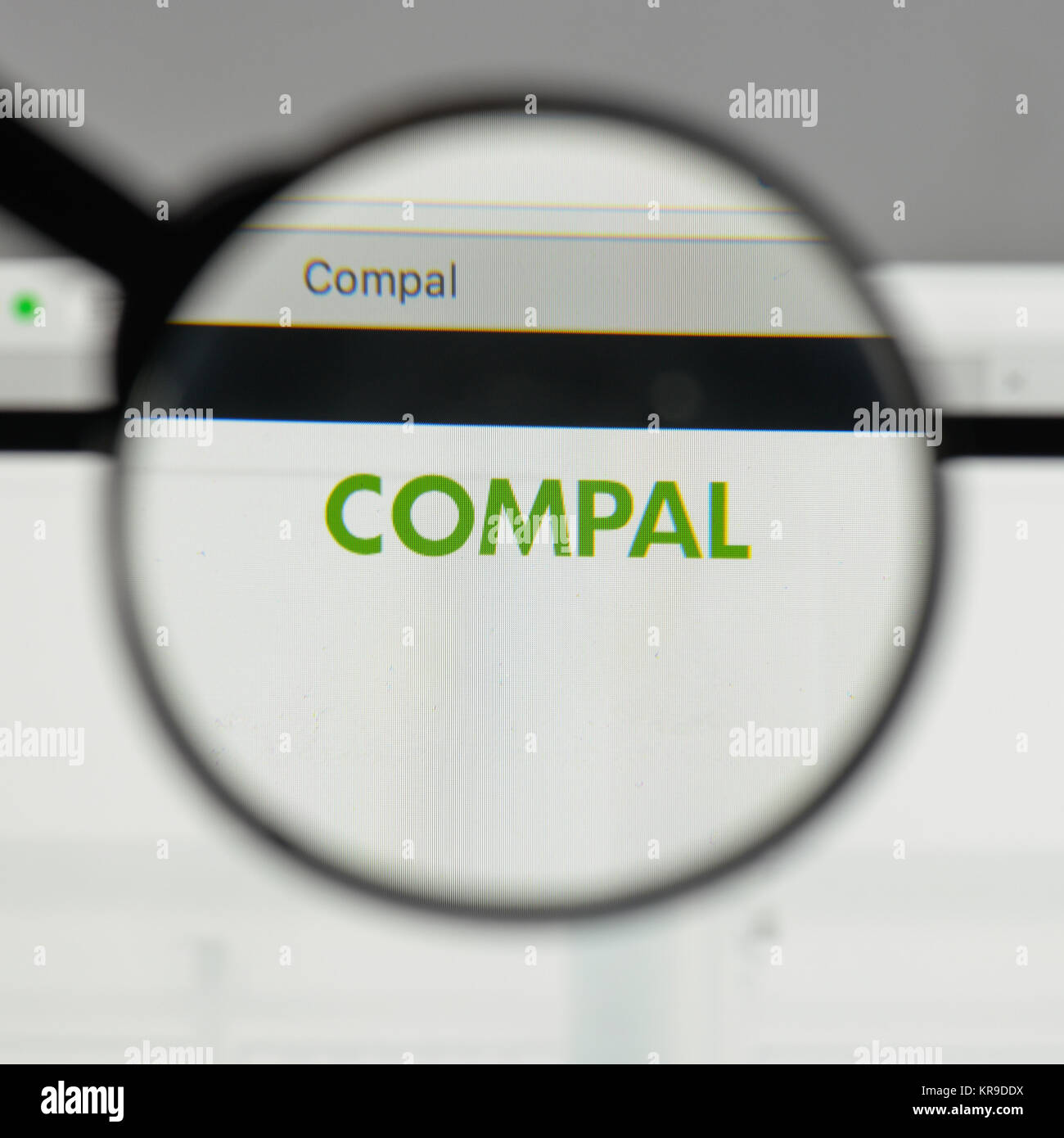 Milan, Italy - August 10, 2017: Compal Electronics logo on the website ...