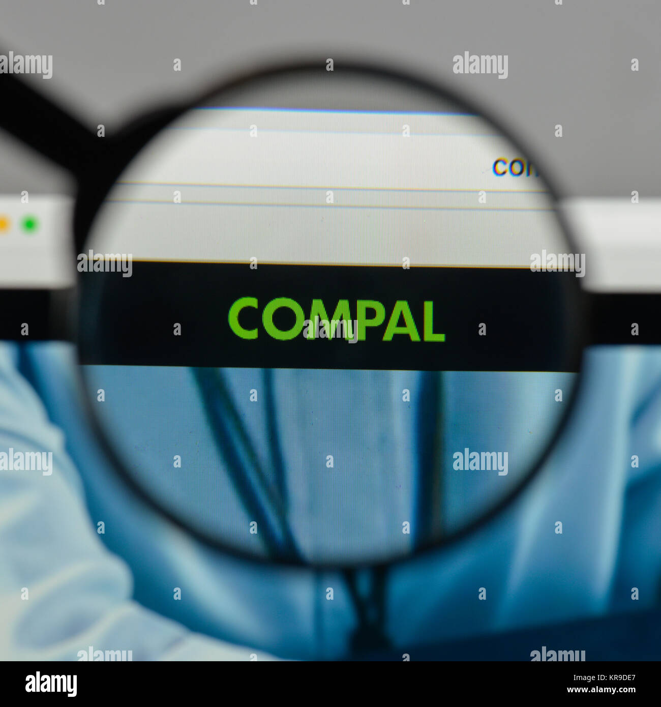 Milan, Italy - August 10, 2017: Compal Electronics logo on the website ...