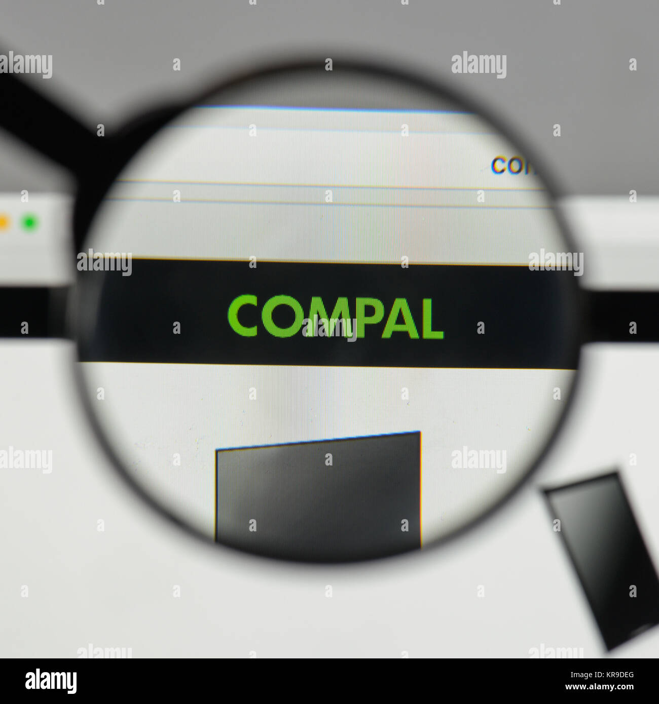 Milan, Italy - August 10, 2017: Compal Electronics logo on the website ...