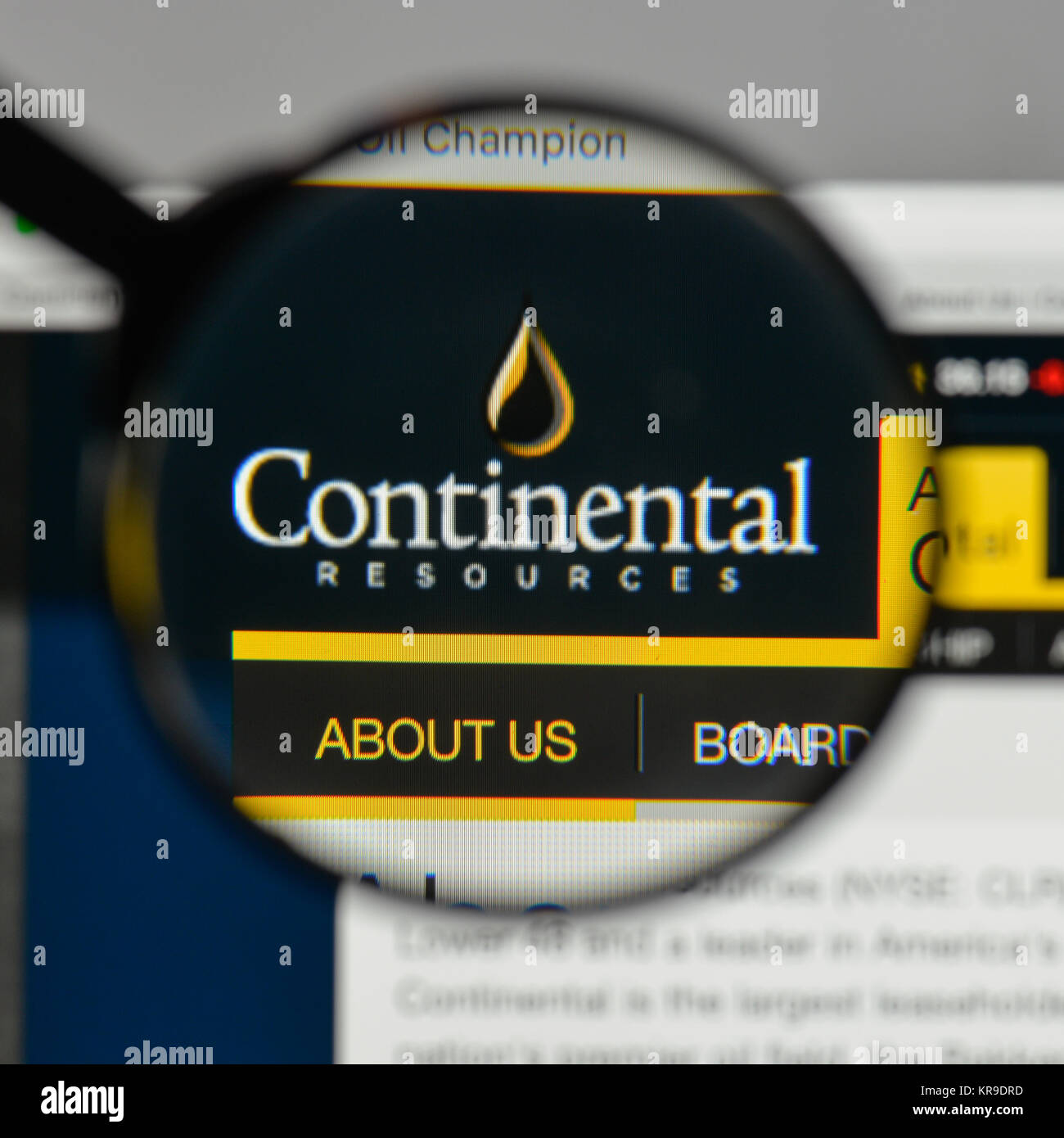 Milan, Italy - August 10, 2017: Continental Resources logo on the website homepage Stock Photo ...