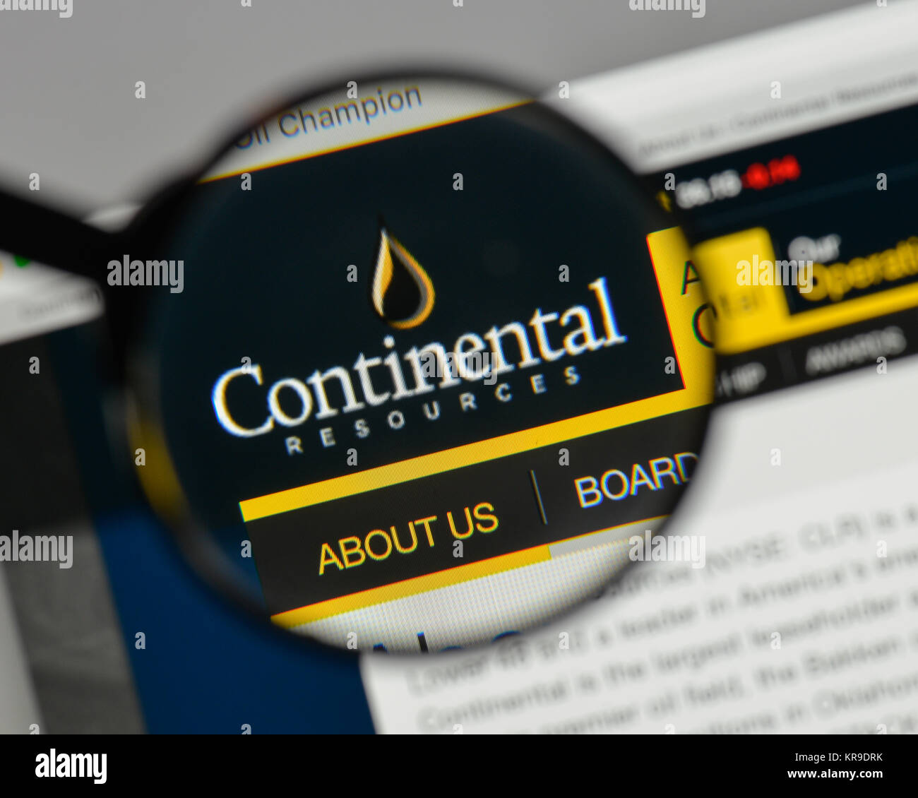 Milan, Italy - August 10, 2017: Continental Resources logo on the ...