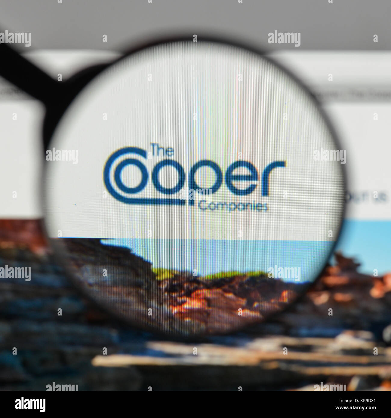 Milan, Italy - August 10, 2017: Cooper Cos. logo on the website ...