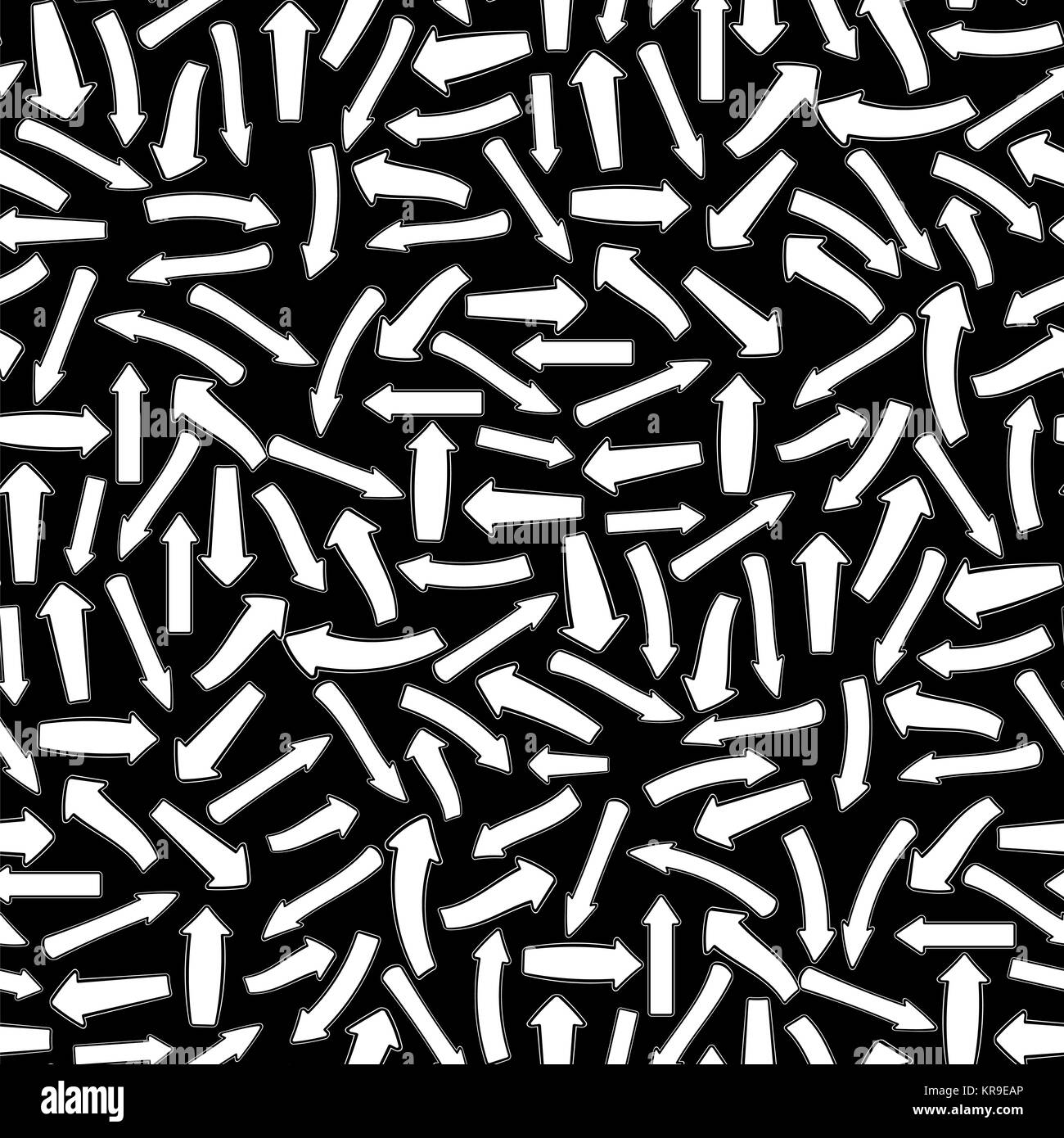 Illustration different shapes arrows Black and White Stock Photos ...