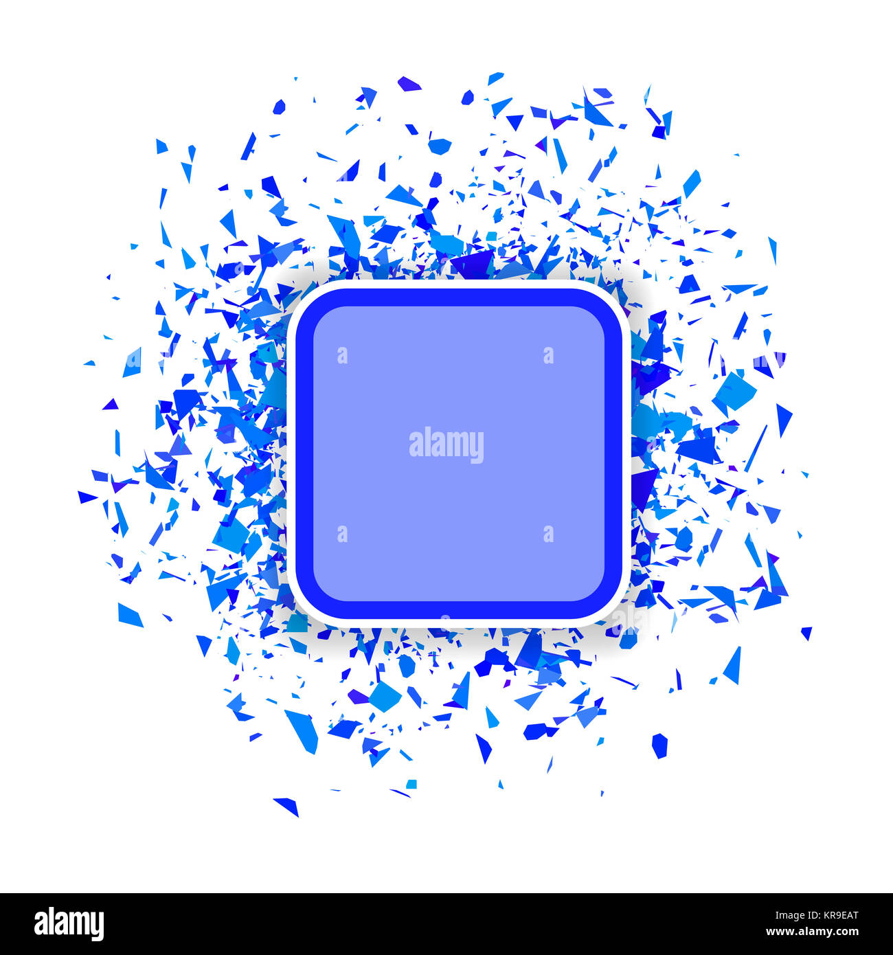 Blue Confetti Banner. Set of Particles Stock Photo - Alamy