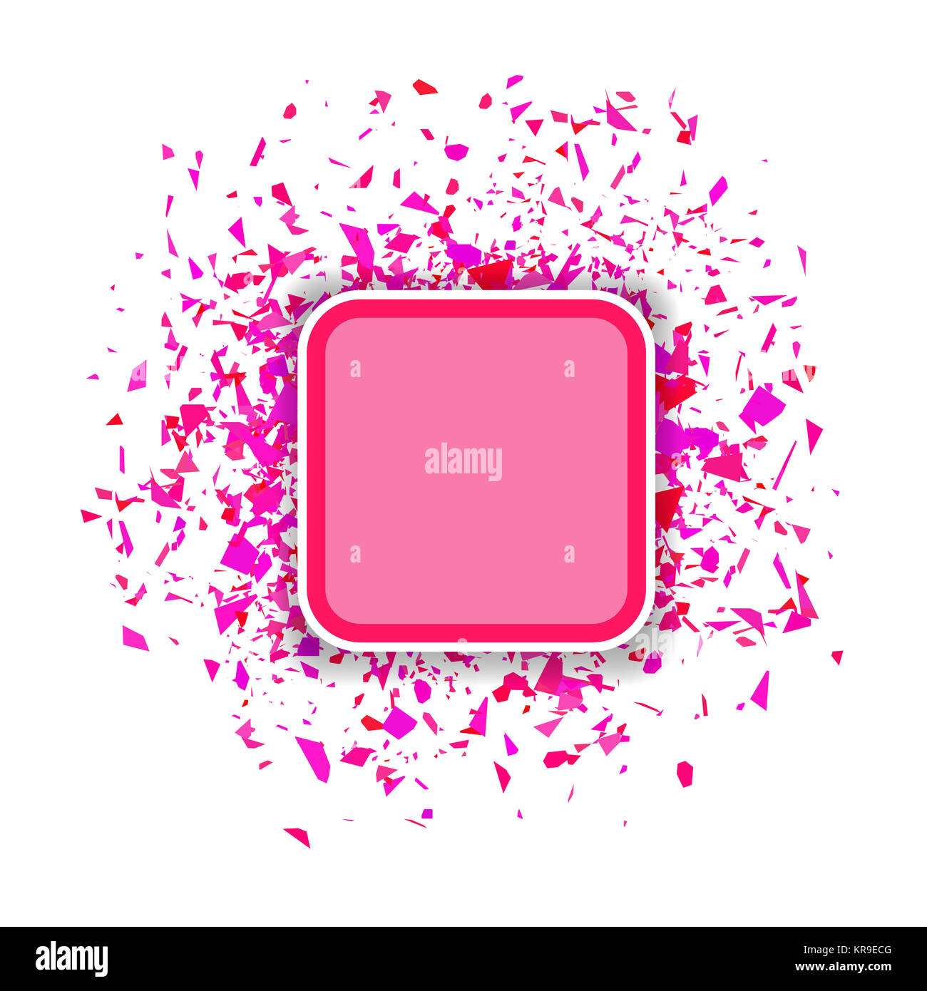 Pink Confetti Banner. Set of Particles Stock Photo - Alamy