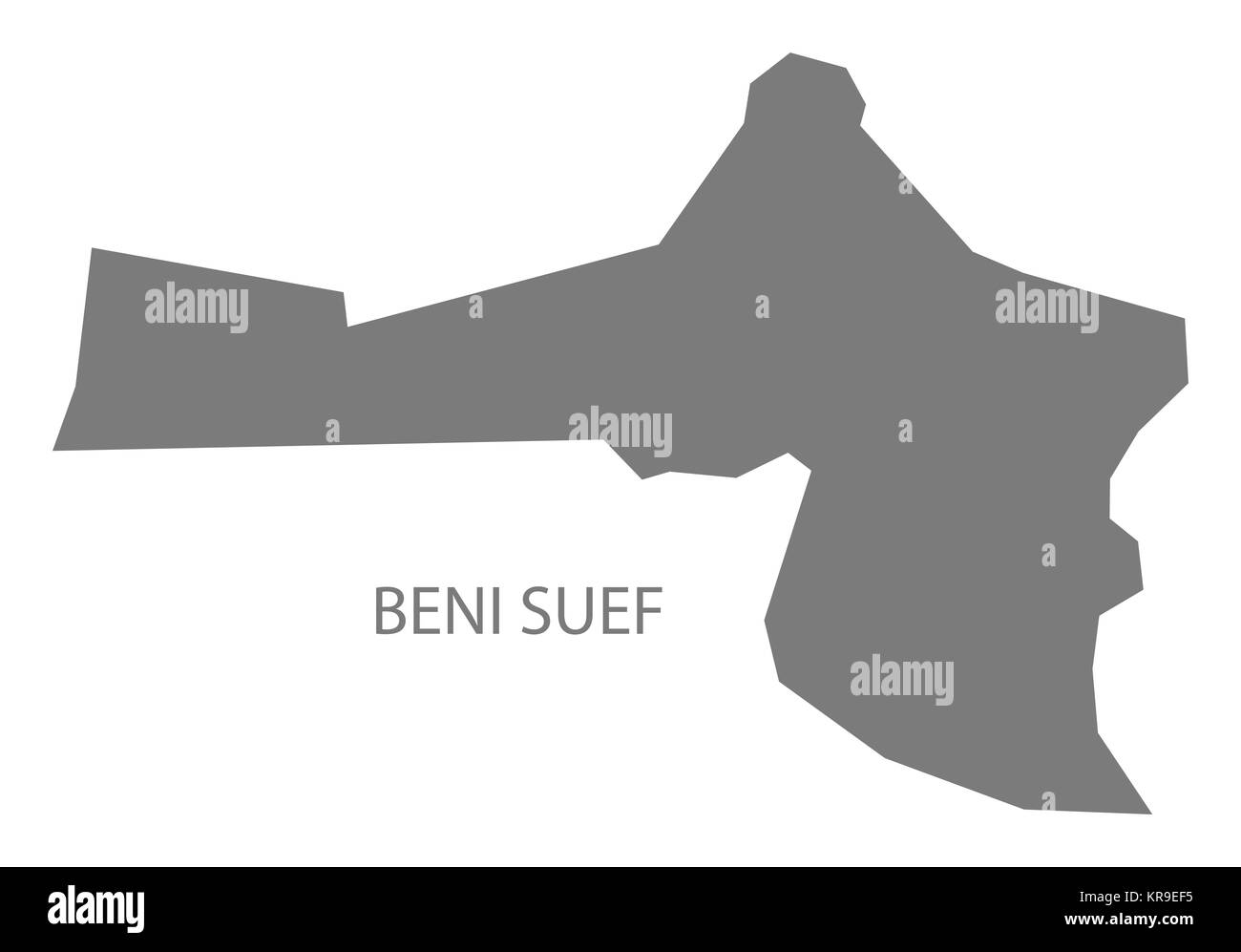 Beni Suef Egypt Map grey Stock Photo - Alamy