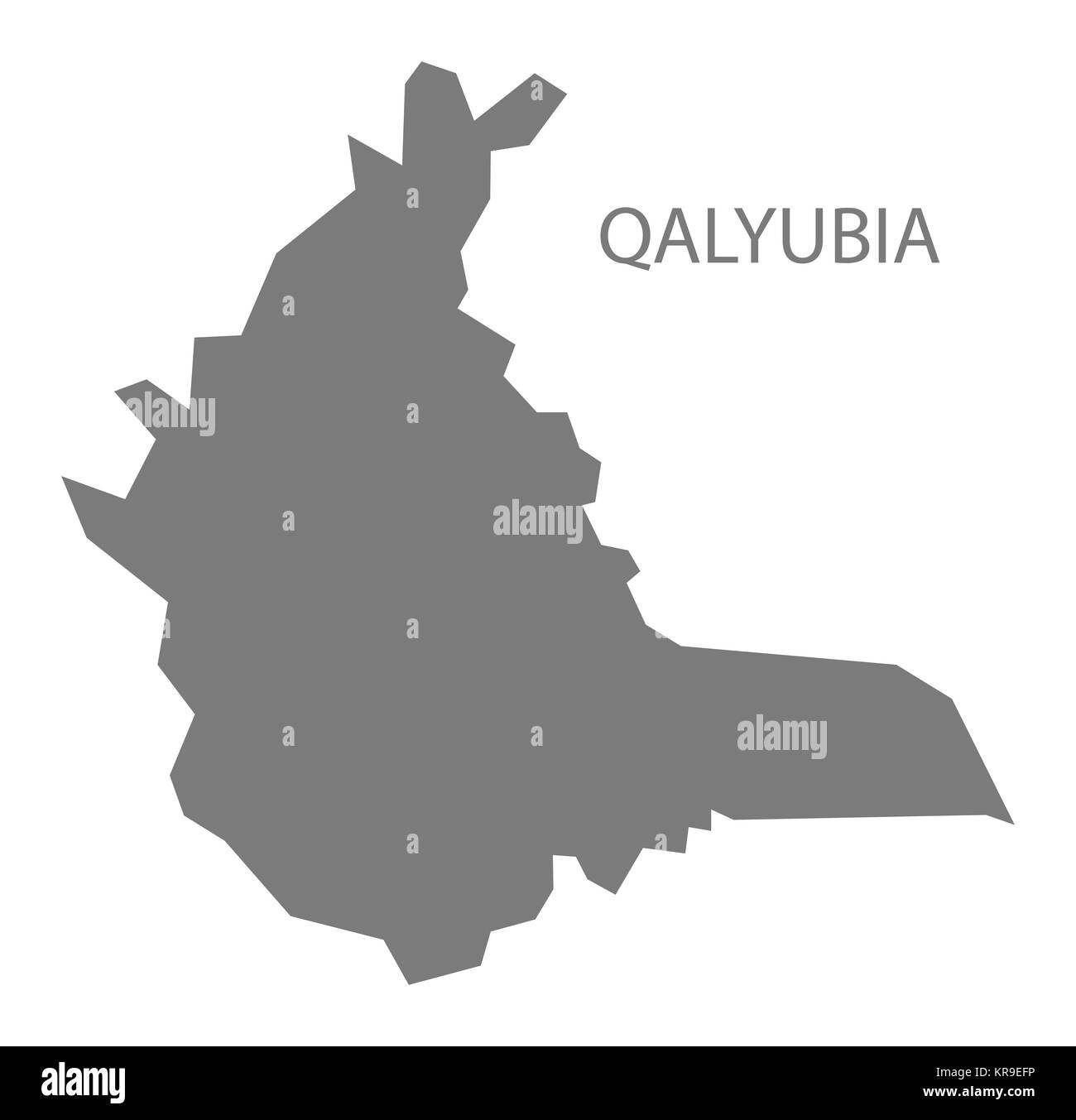 Qalyubia Egypt Map grey Stock Photo - Alamy