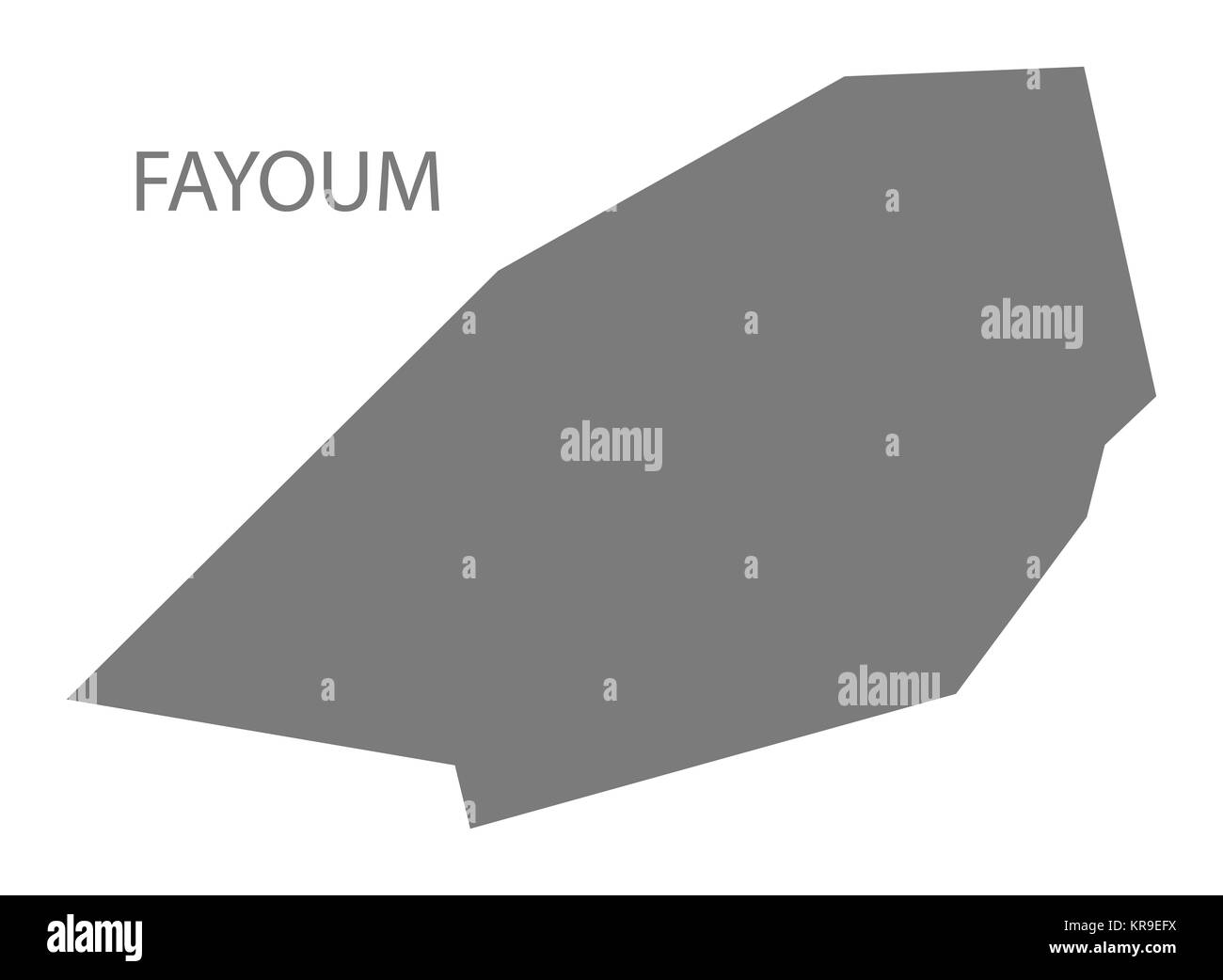 Fayoum Egypt Map grey Stock Photo - Alamy