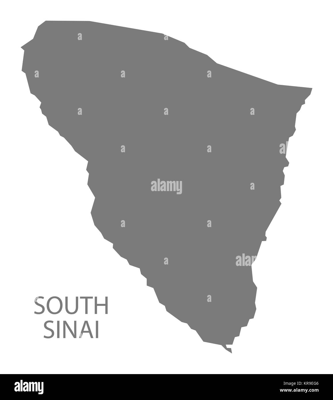 South Sinai Egypt Map grey Stock Photo - Alamy