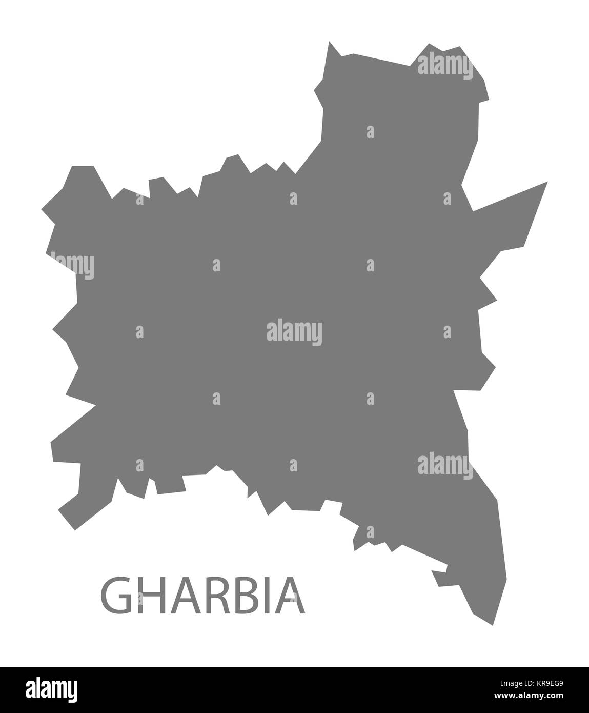 Gharbia Egypt Map grey Stock Photo - Alamy