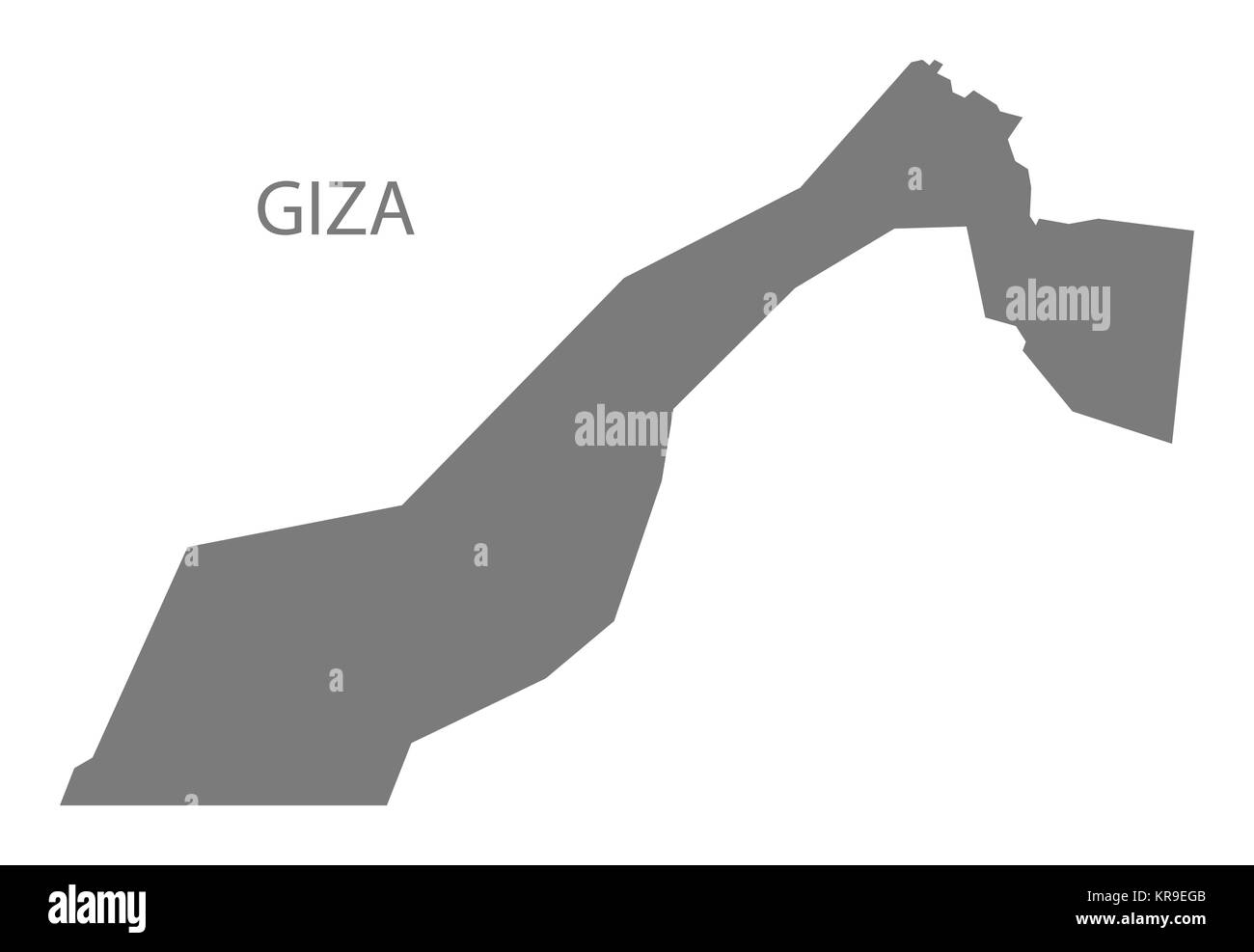 Giza Egypt Map grey Stock Photo - Alamy