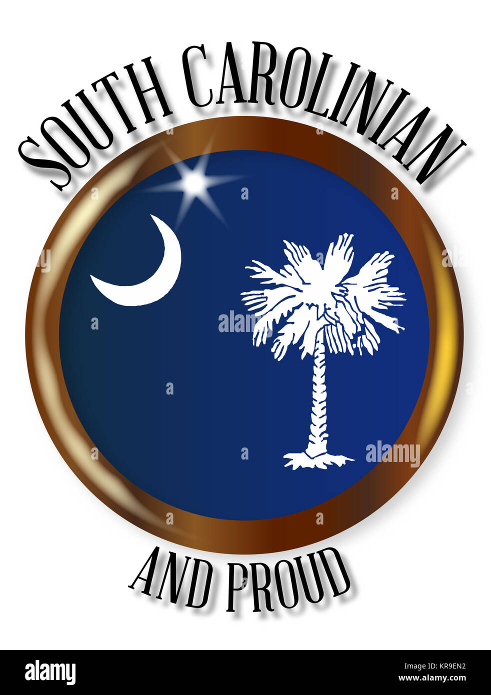 South Carolina Proud Flag Button Stock Photo - Alamy