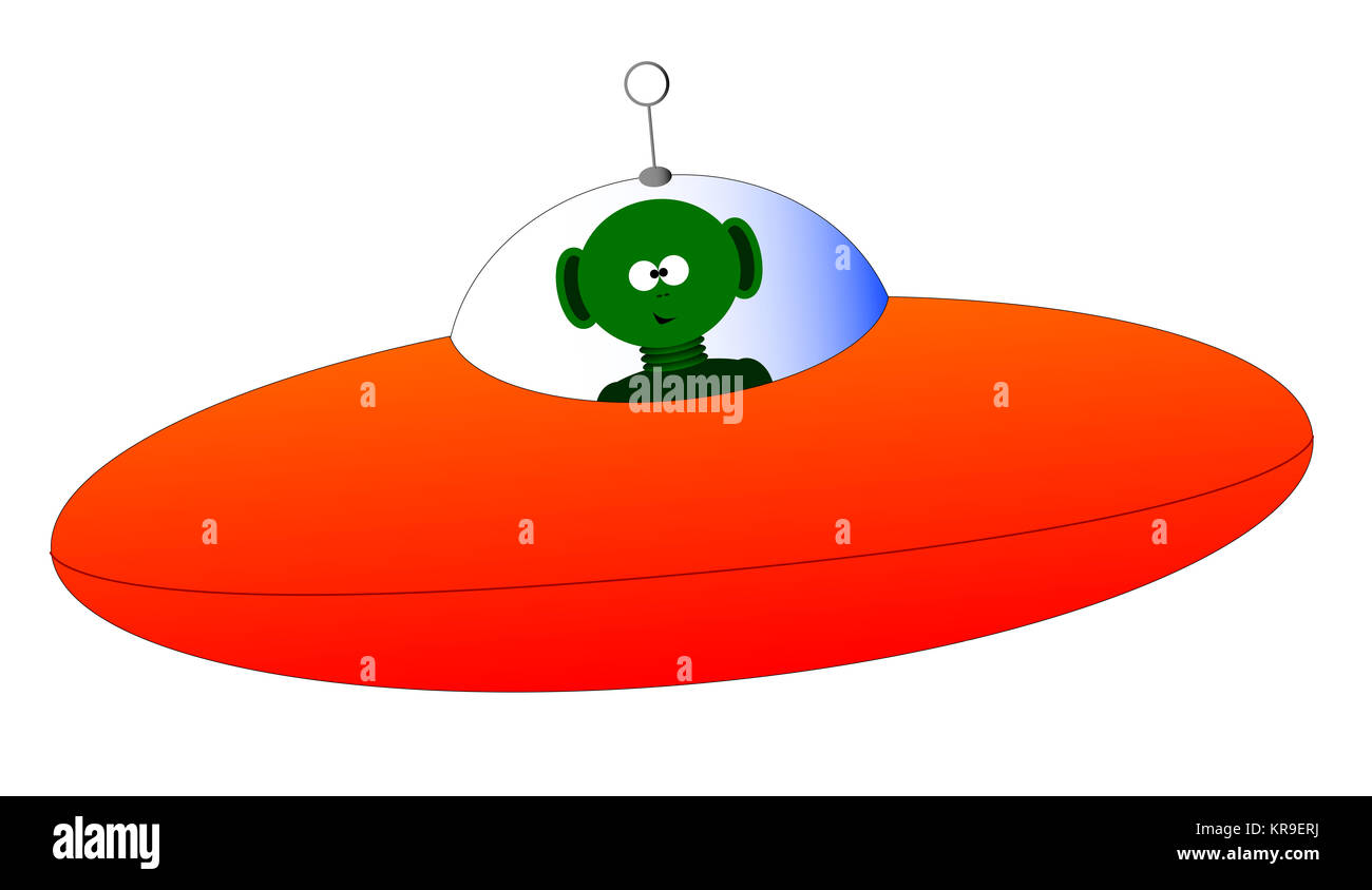 Alien Flying Saucer Stock Photo - Alamy