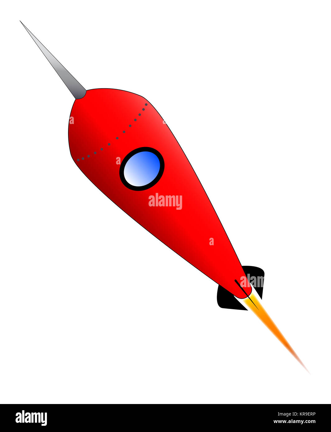 Red Space Rocket Stock Photo - Alamy