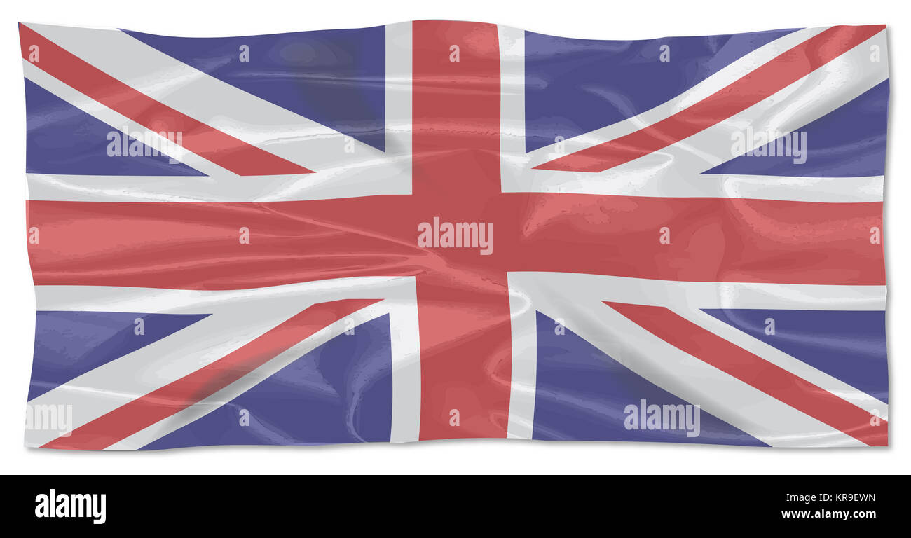 Fluttering Silk Union Jack Stock Photo - Alamy