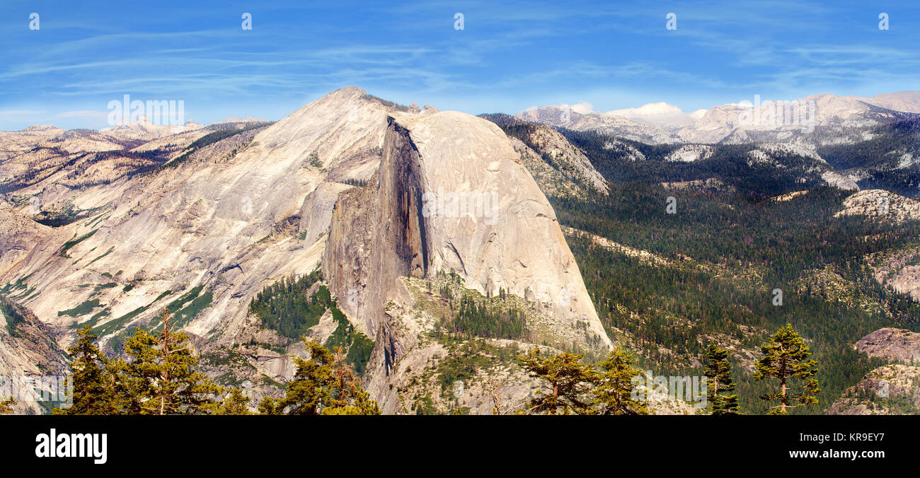 Half Dome in Yosemite national park seen from sentinel dome Stock Photo ...