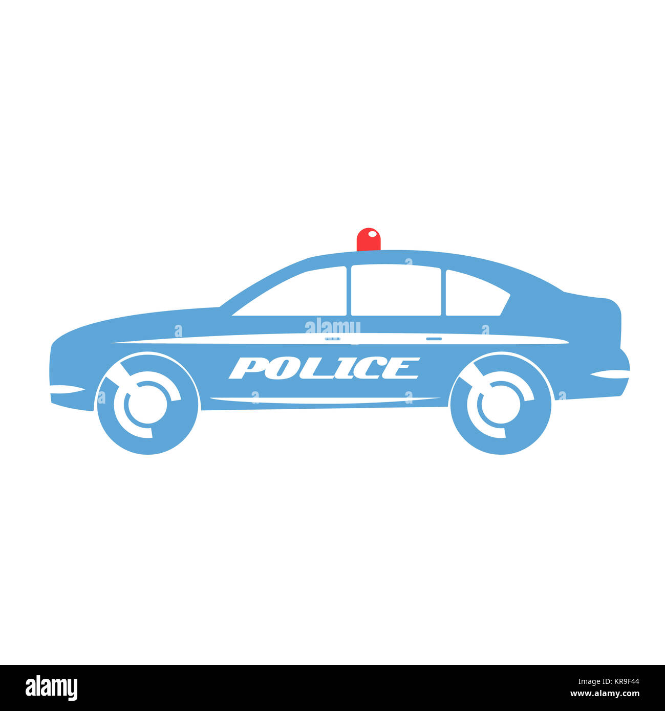 Police car flat design Stock Photo - Alamy