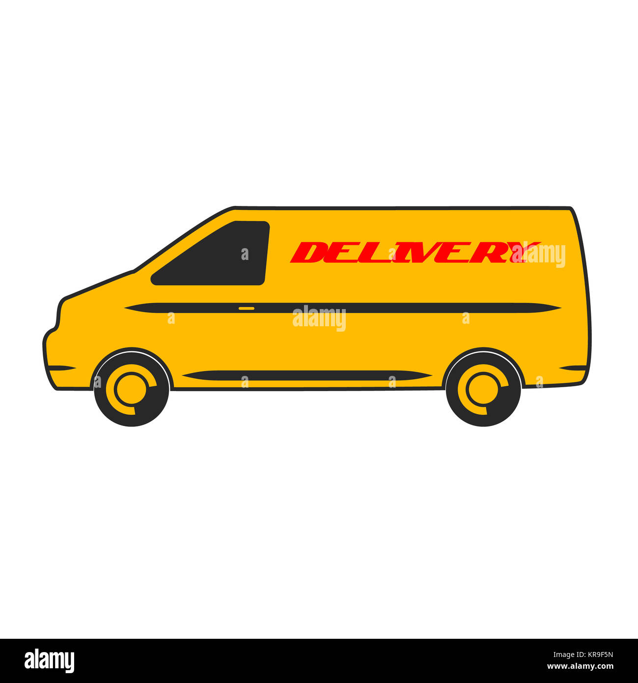 Delivery car in flat design Stock Photo - Alamy