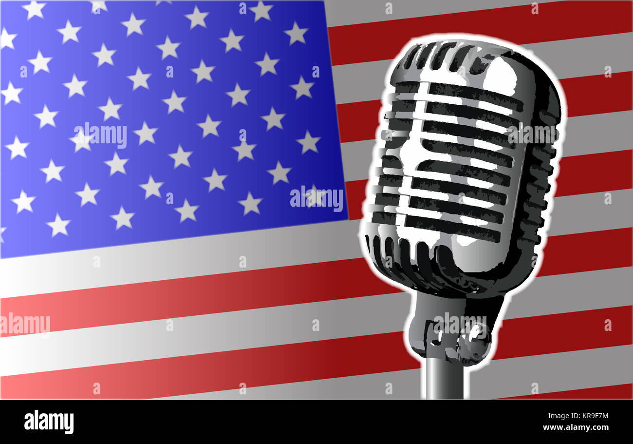 Stars And Stripes Microphone Stock Photo - Alamy