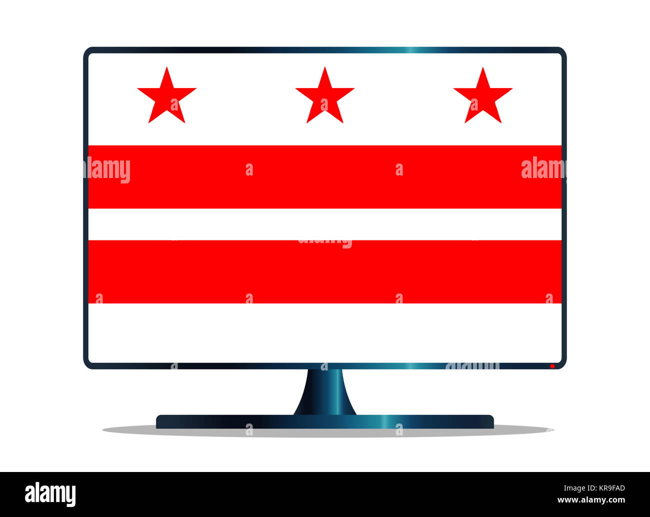 Washington DC Flag TV Stock Photo - Alamy