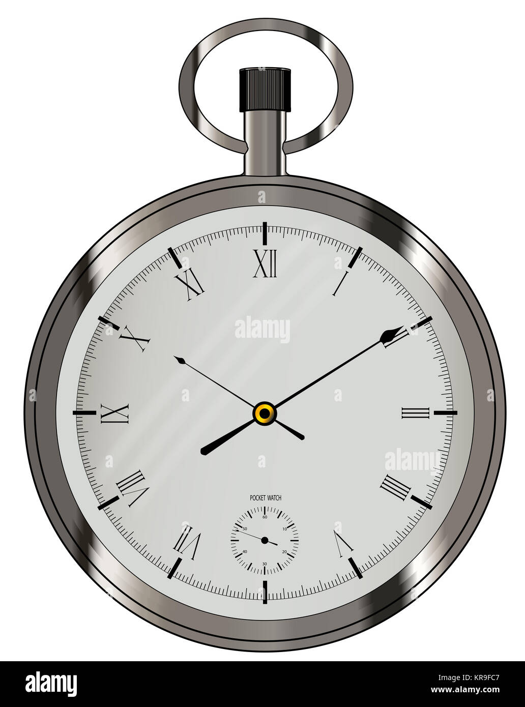Silver Pocket Watch Stock Photo - Alamy